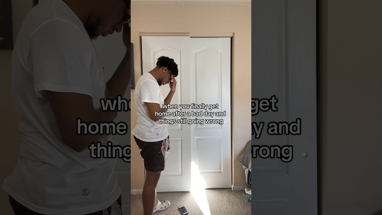 when you finally get home after a bad day and things are still going ...