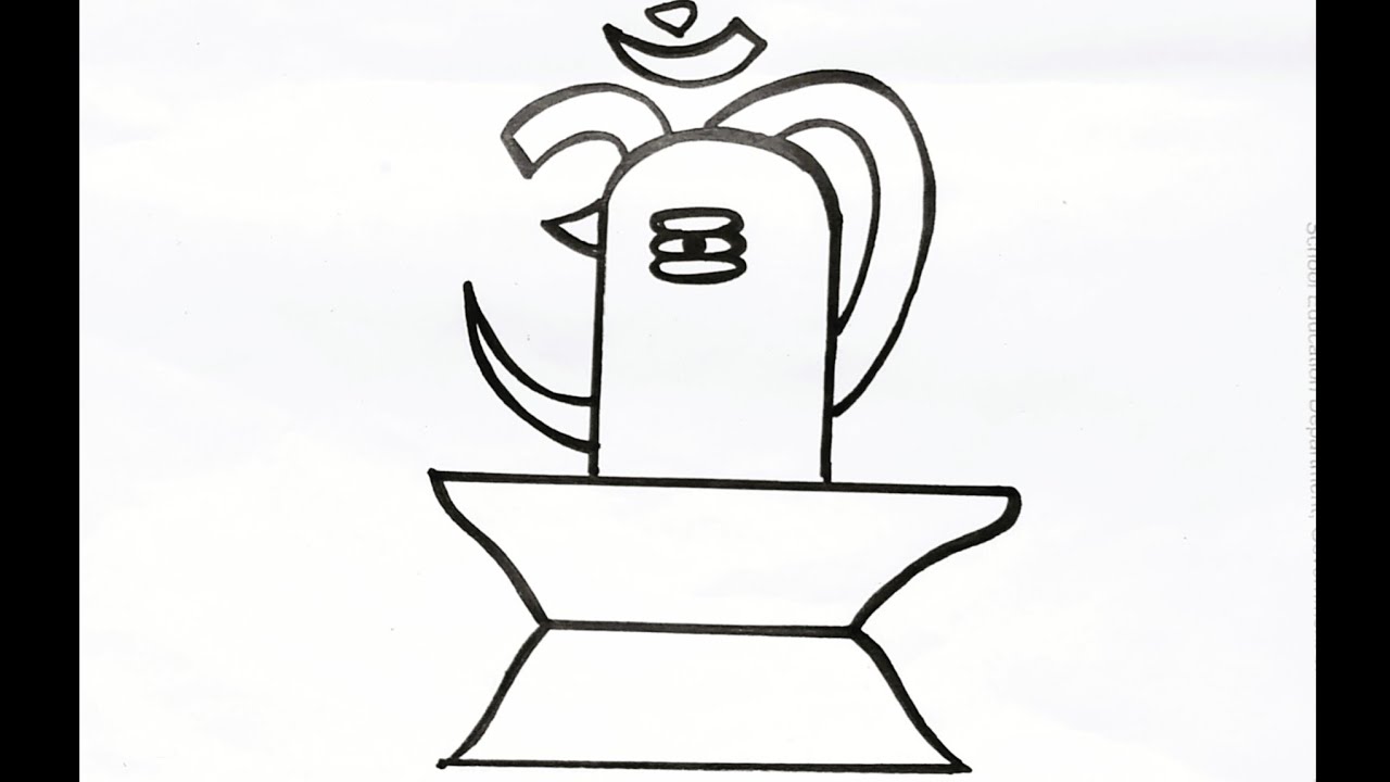 How to draw shivling/Shivling drawing easy/easy drawing for shivling ...