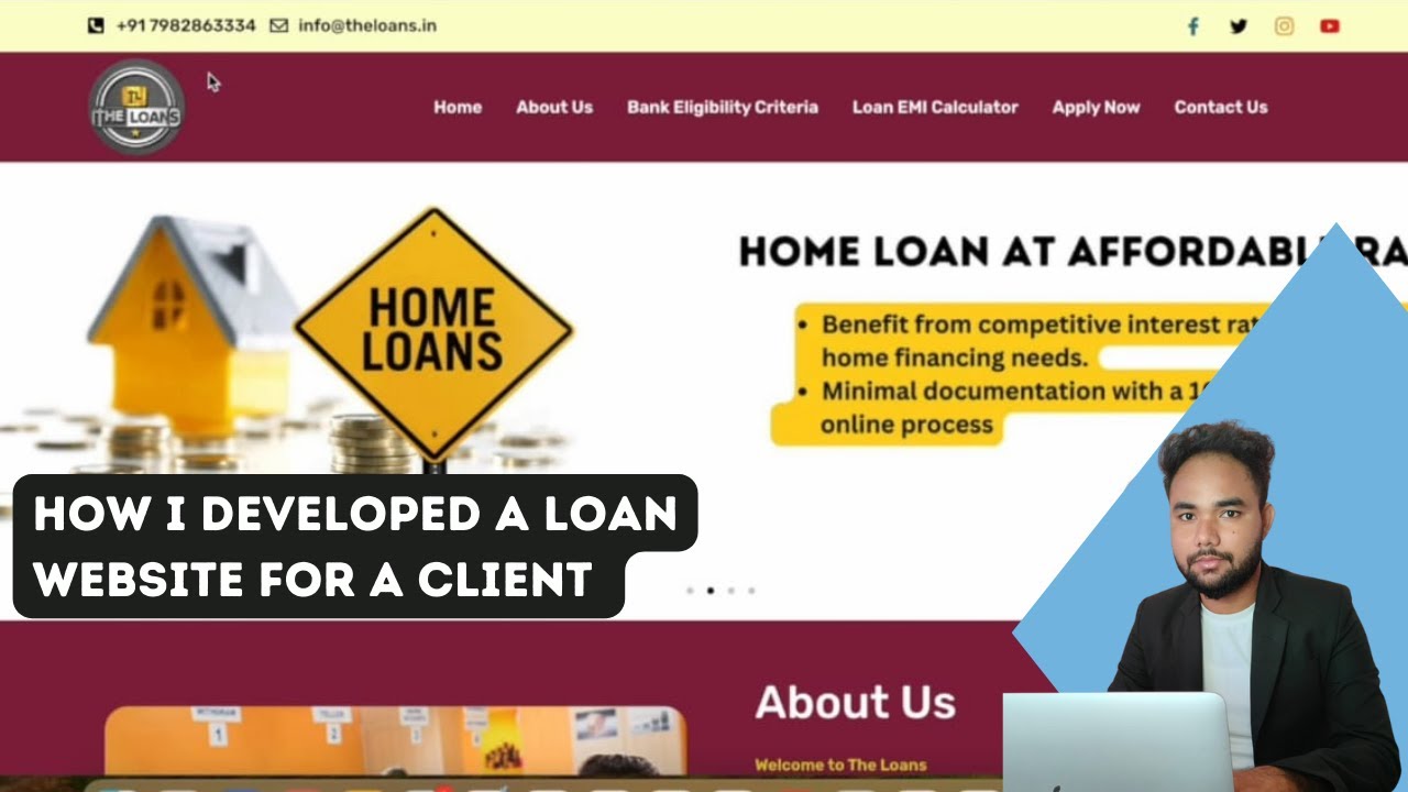 Loan Website Design | How I Developed a Loan Company Website | Website ...