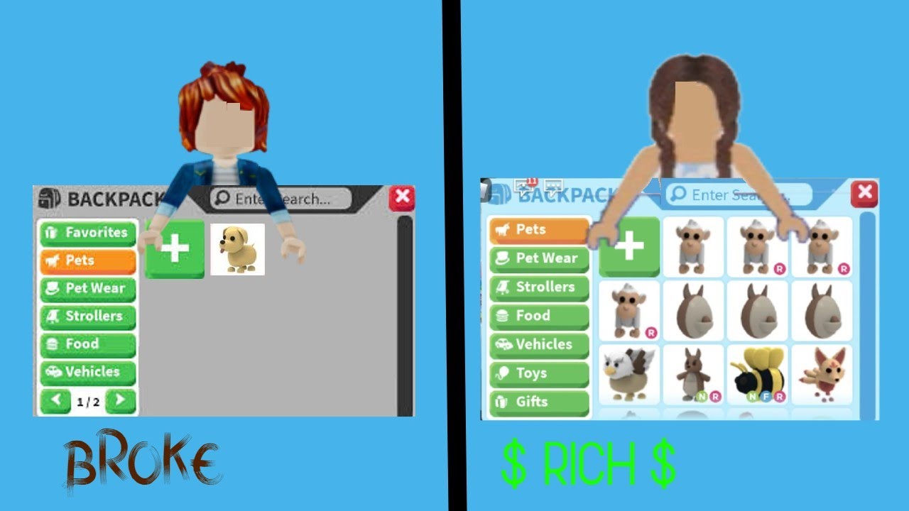 How I get $RICH$ in Adopt Me I Get a rich inventory (Really quick ...