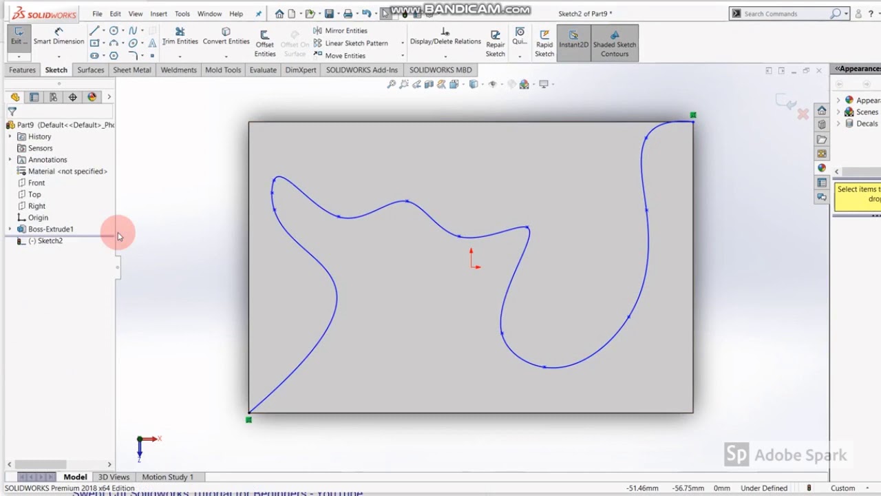 SOLID WORKS_SWEPT_CUT - YouTube