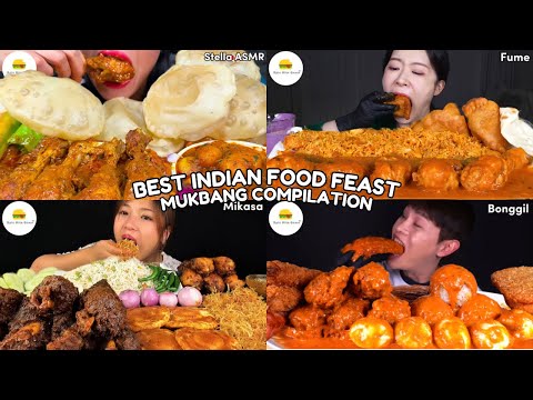 ASMR | BEST INDIAN FOOD FEAST MUKBANG COMPILATION |