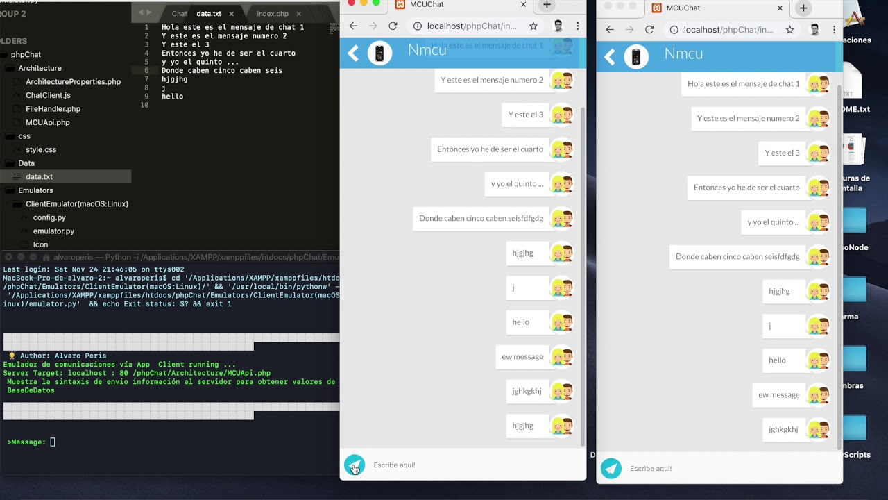 Demo IoT ChatPHP - YouTube