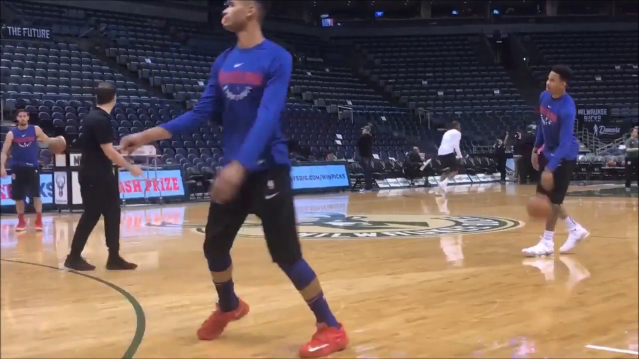Markelle Fultz Pregame Practice!(Shot still broken?) ft Sixers/Giannis ...