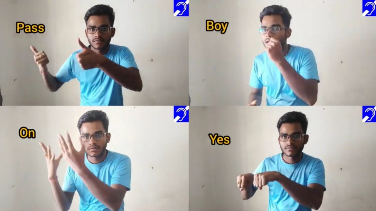 19 Basic opposite words list for children in Indian sign language with ...