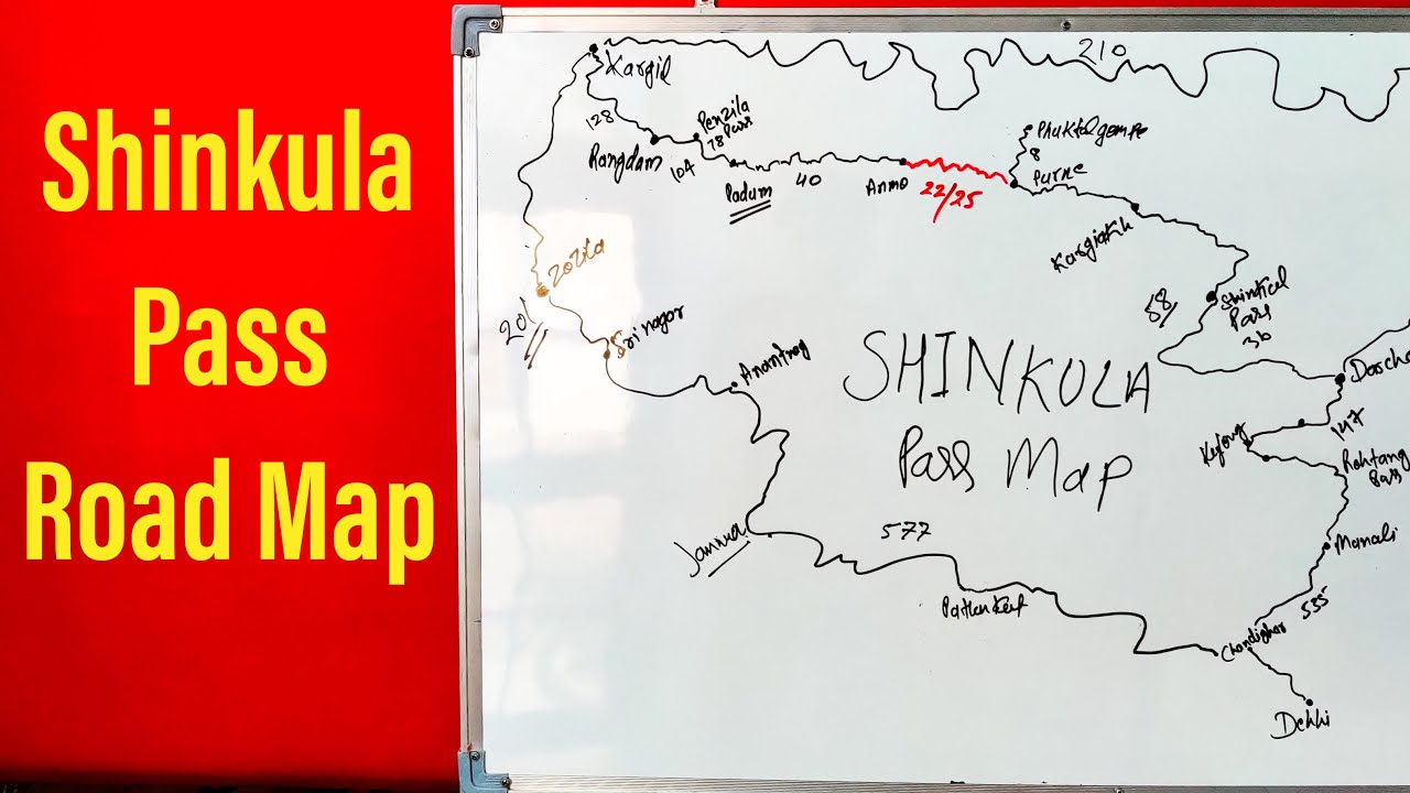 Shinkula Pass Map | Shinkula Pass road Map | Shingo La Pass ...