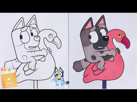 Kids Coloring book | Colouring Muffin from Bluey | Bluey | Five little ...