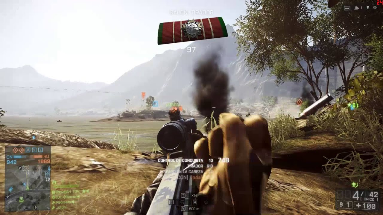 Al tarro!! BATTLEFIELD 4 600m+ Francotirador 338-RECON - YouTube