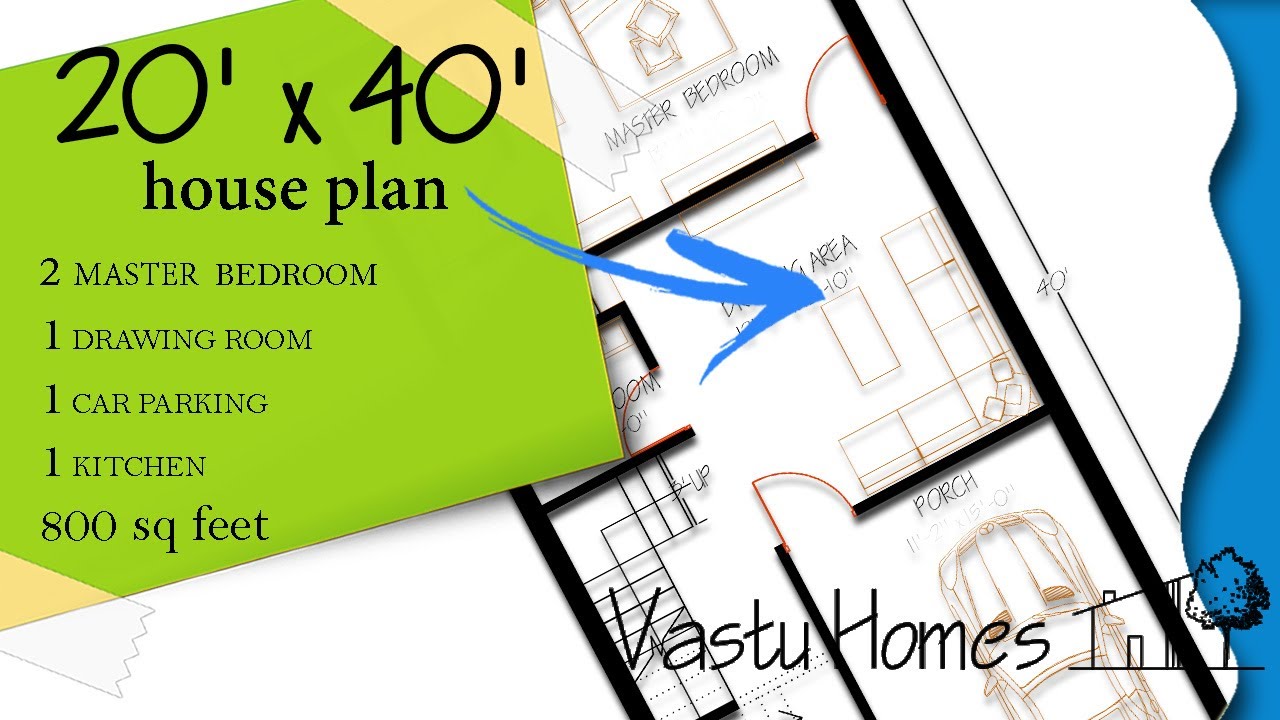 20 x 40 FEET HOUSE PLAN -1 20X40 SMALL HOUSE PLAN -1 20X40 GHAR KA ...