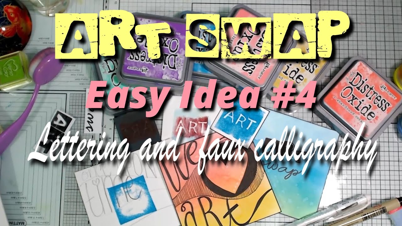 Create your Art Swap squares || Easy Idea #4 || Lettering - YouTube