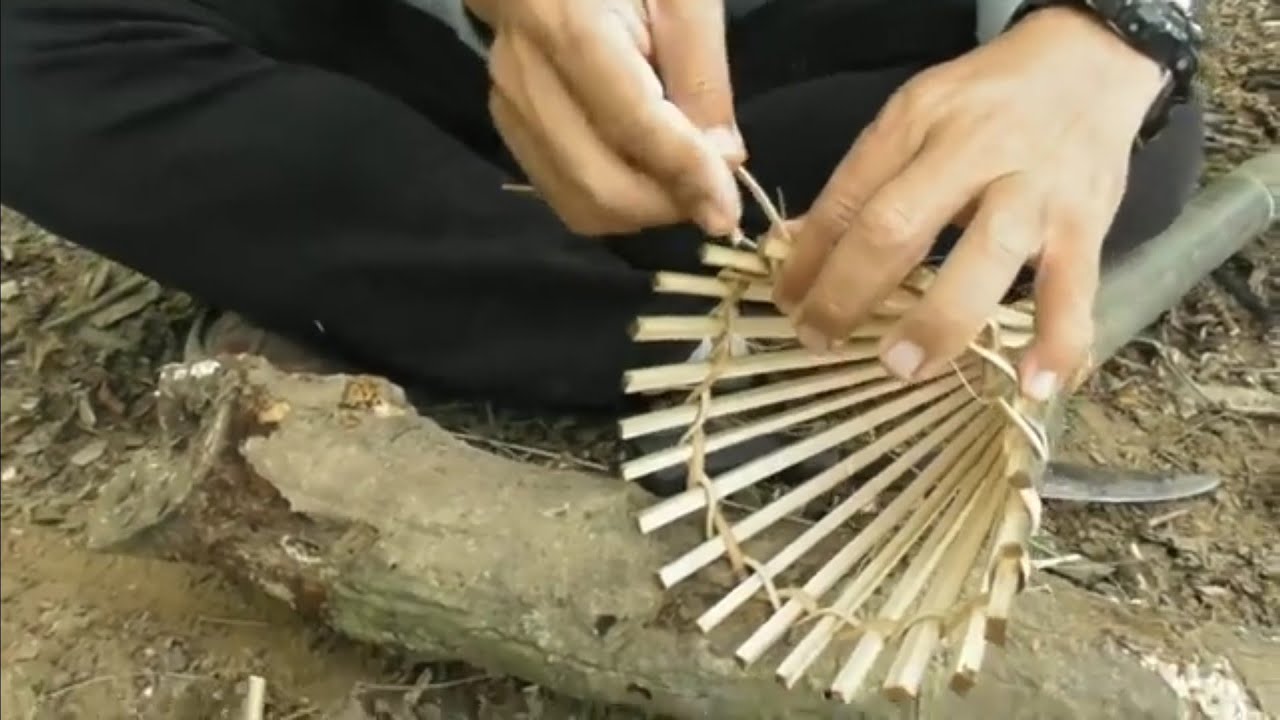 cara membuat jebakan hama kera dan monyet dari ayaman bambu - YouTube