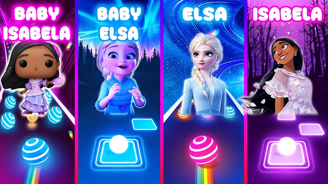 Baby Elsa And Isabela VS Frozen Elsa And Encanto Isabela - Tiles Hop ...