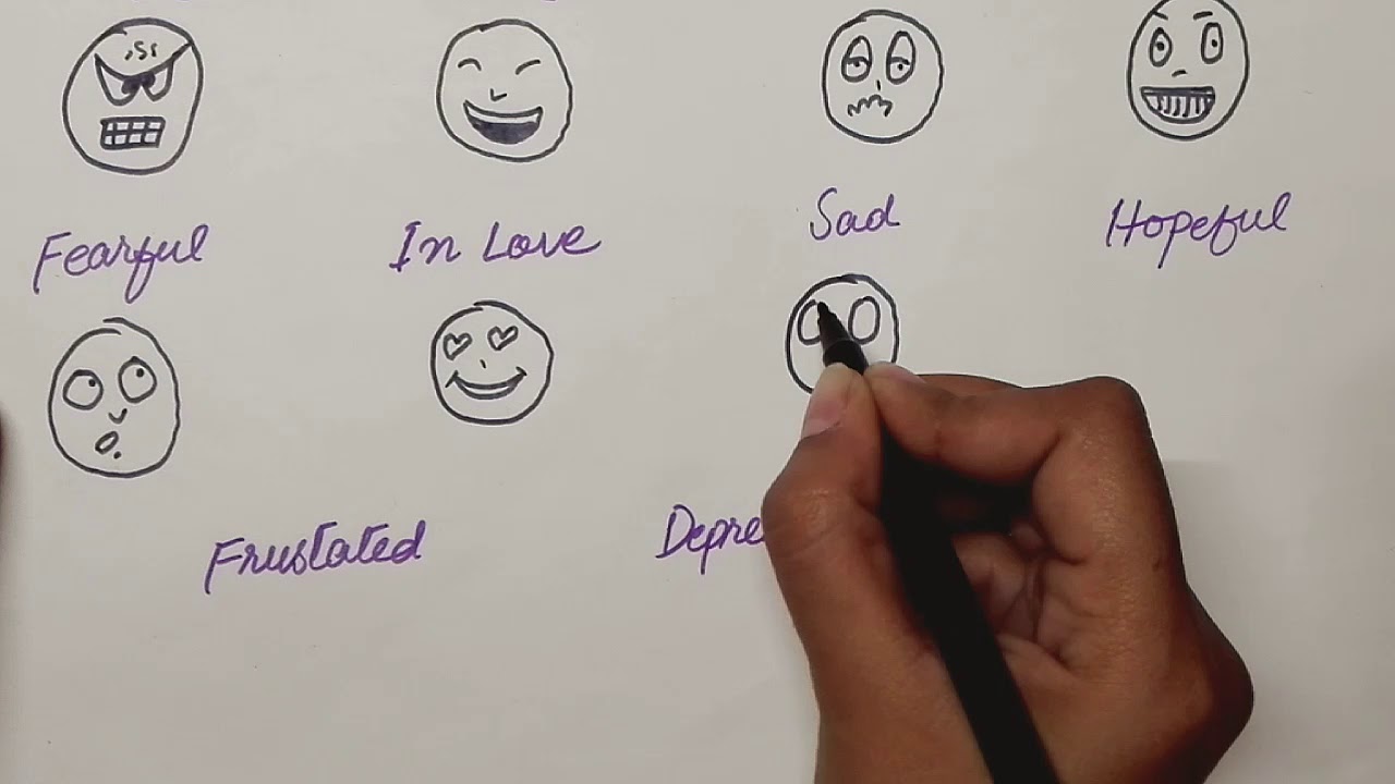 How to draw 11 different emotions. Easy Drawing for kids.Do subscribe ...
