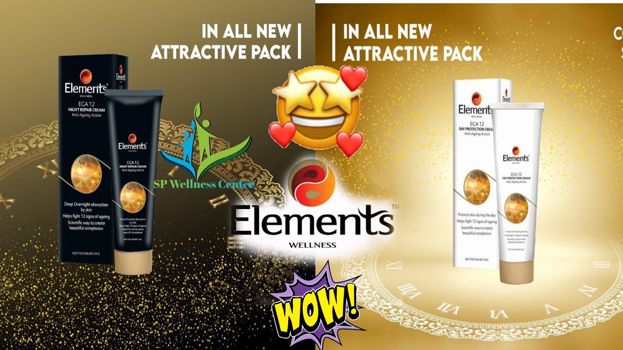 Elements wellness ega 12 Night Repair Cream and Day protection Cream ...
