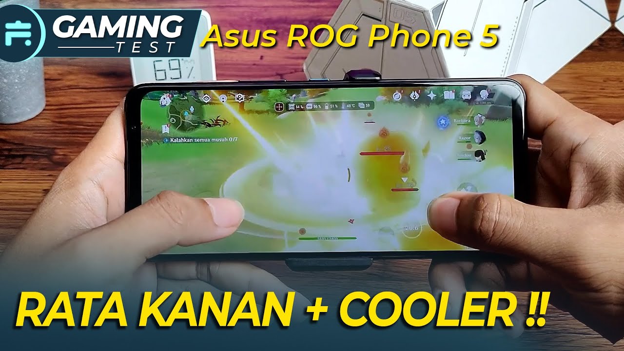 Gaming Test Asus ROG Phone 5 Genshin Impact Indonesia - YouTube