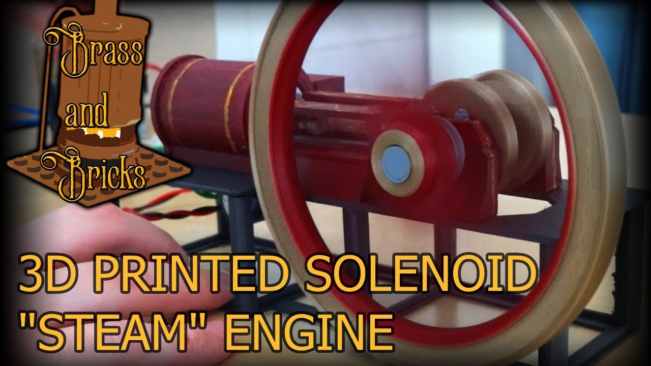 3D Printed Solenoid Steam Engine #1 - YouTube