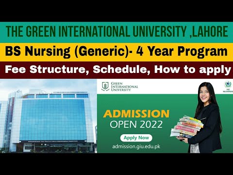 The Green International University Lahore » BS Nursing admissions 2022 ...