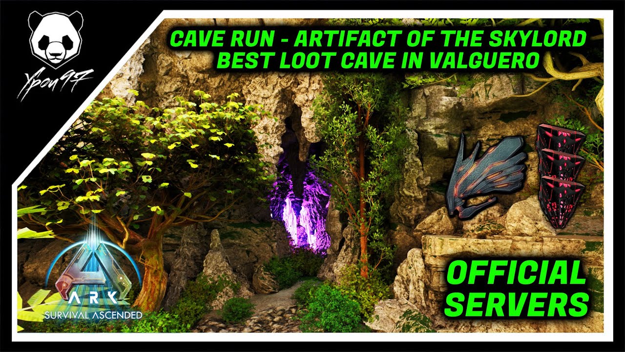 VALGUERO Cave Run - Artifact Of The SKYLORD - Best Game Loot Farm | ARK ...