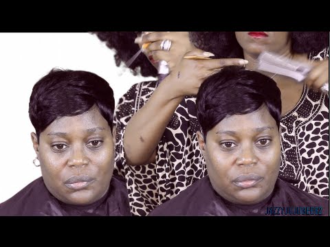 HOW TO PIXIE CUT 39 PIECE QUICKWEAVE WIG - YouTube
