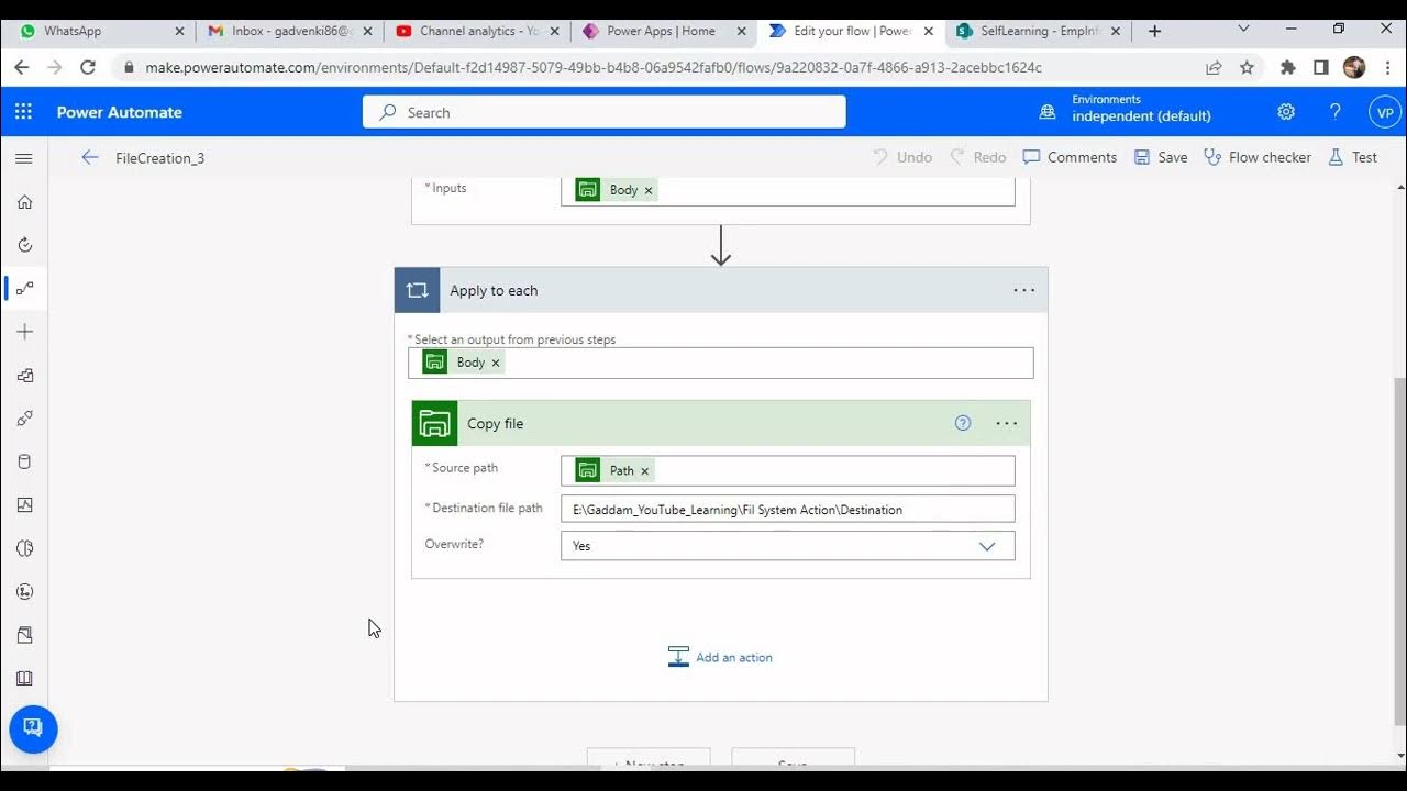 29how To Copy Files One Folder To Another Folder In On Premises Using Power Automate Telugu