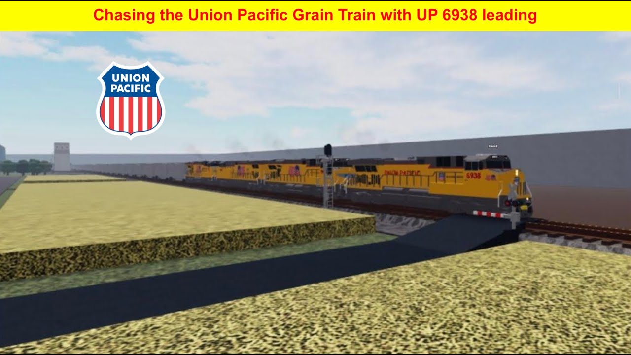 Chasing UP 6938 "New Scheme" leads UP Grain Train - YouTube