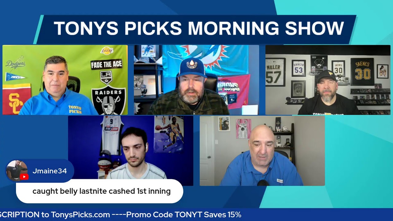 Tonys Picks Morning Show - Free Sports Picks, Predictions for Today's ...