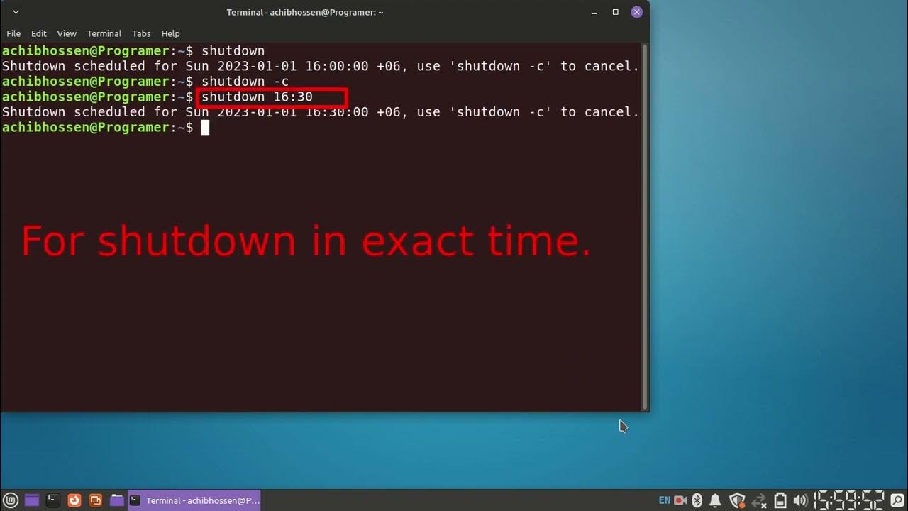 Schedule Shutdown By Using Terminal In Linux Mint Achib Hossen schedule-shutdown-by-using-terminal-in-linux-mint-achib-hossen