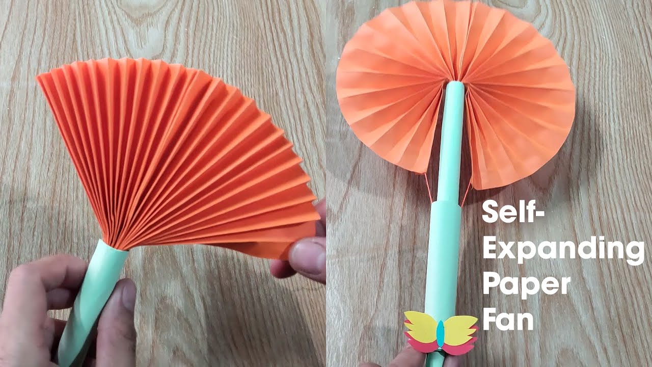 The Idea Of Making a Self Spreading Paper Fan, An Easy DIY Paper Fan ...
