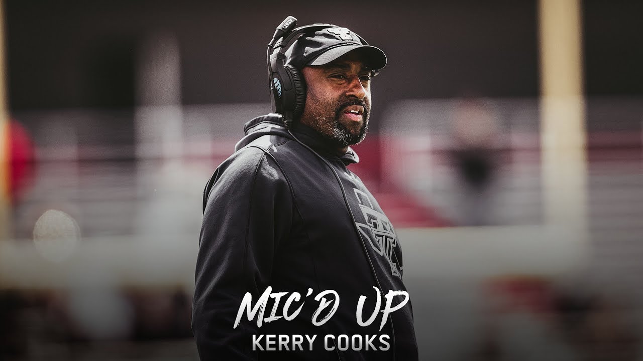 Texas Tech Football: Mic'd Up - Coach Kerry Cooks | 2019 - YouTube