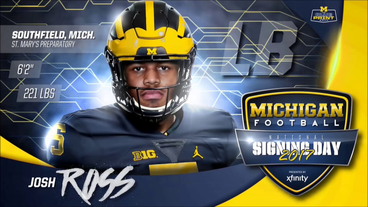 Josh Ross Michigan Signing Day Highlights - YouTube