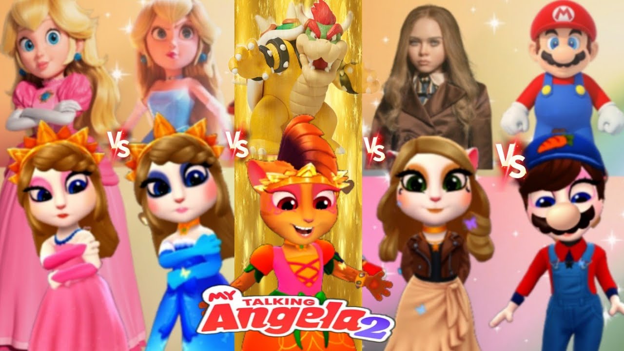 My Talking Angela 2|New Gameplay Angela2 |Peach Princess From Mario ...