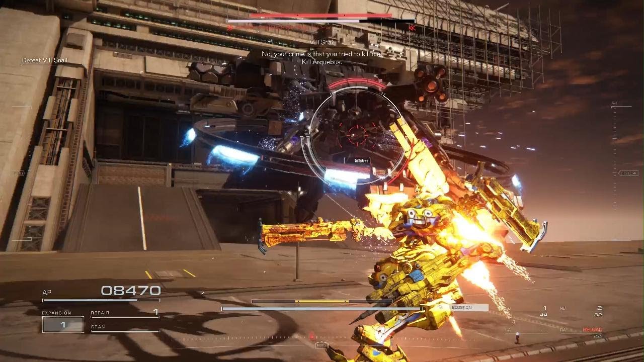 V.II Snail [AAP07A ARQUEBUS BALTEUS] Boss Fight - Armored Core 6: Fires ...