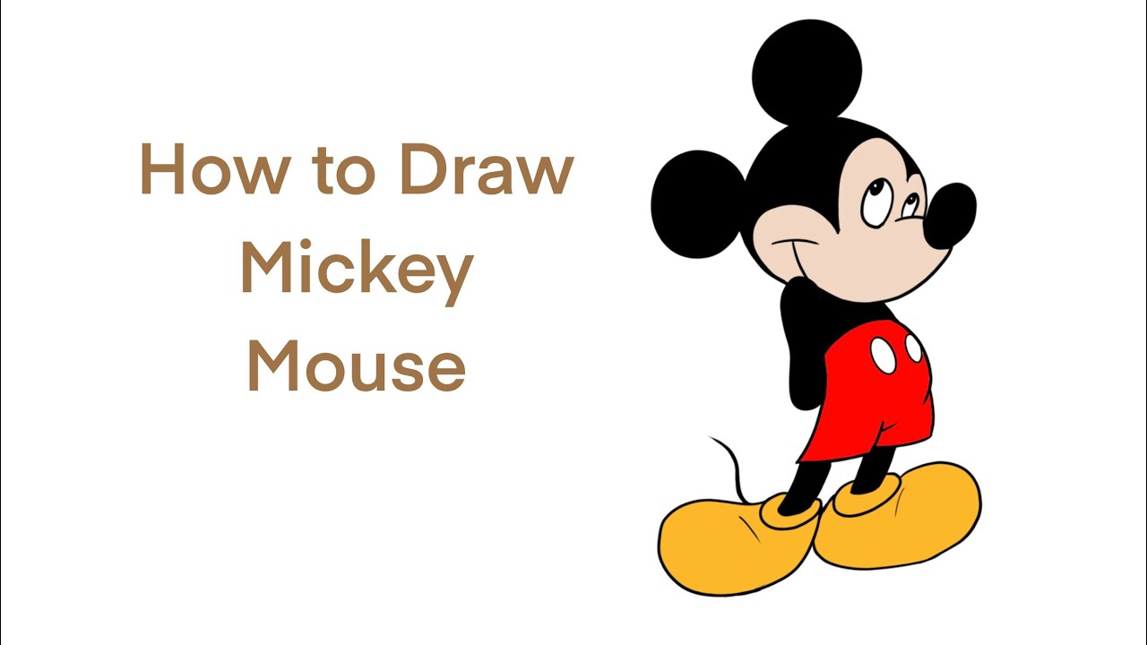 How to Draw || Mickey Mouse || Character Drawing || Full Step by Step ...