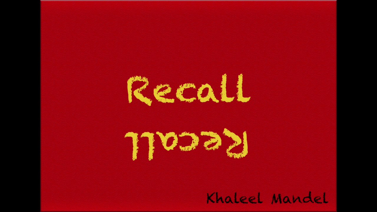 Khaleel Mandel - Recall (OFFICIAL SONG) - YouTube