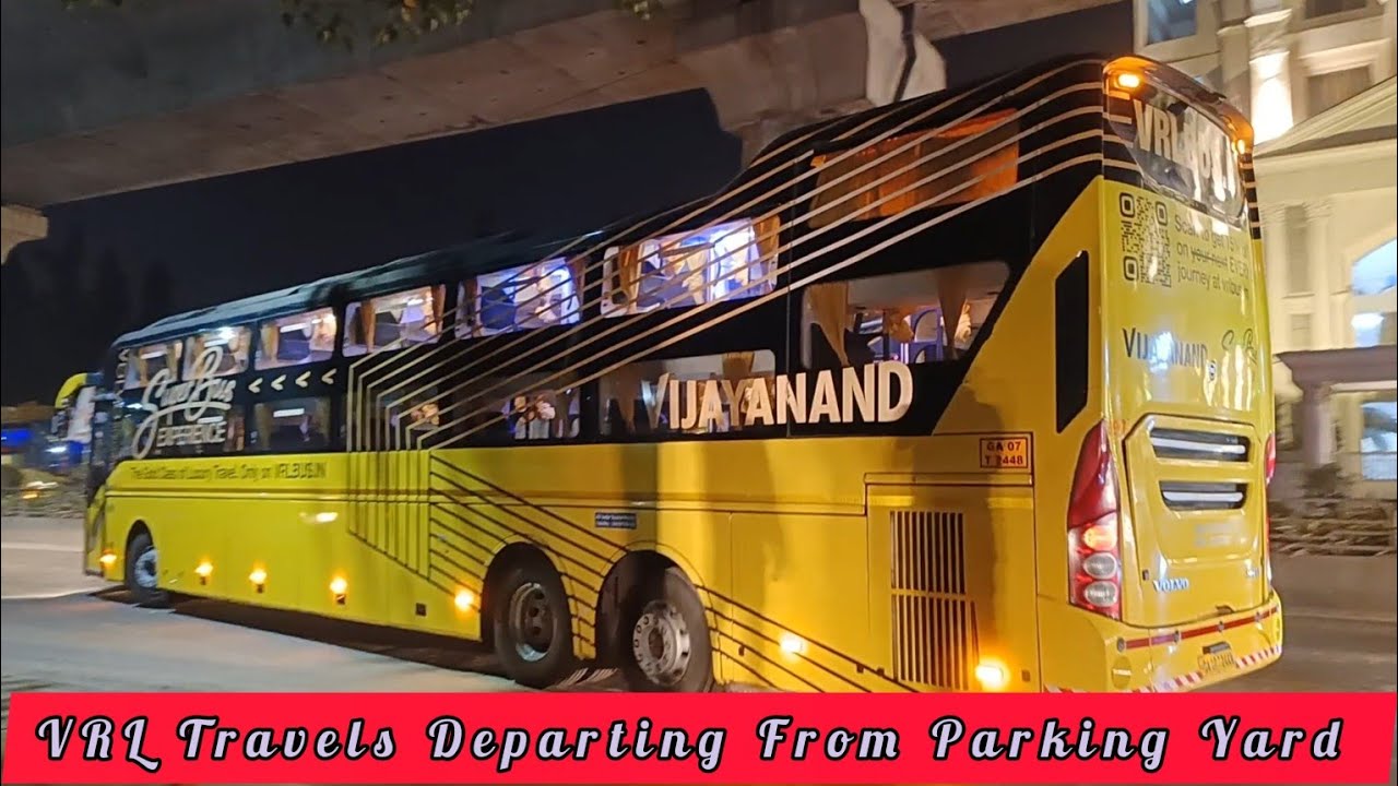 VRL Travels New Multi-Axle Volvo AC Sleeper Bus Departuring From ...