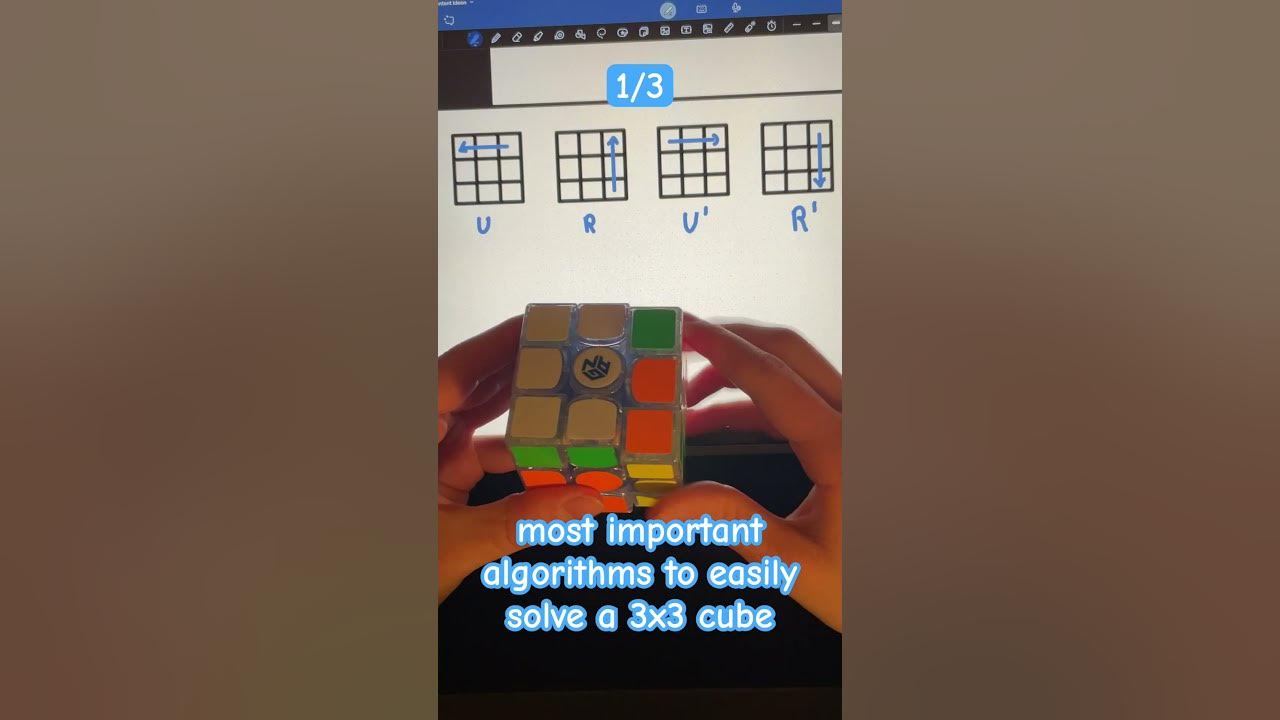 1/3 | you only need these 3 simple algorithms to solve the 3x3 Cube # ...