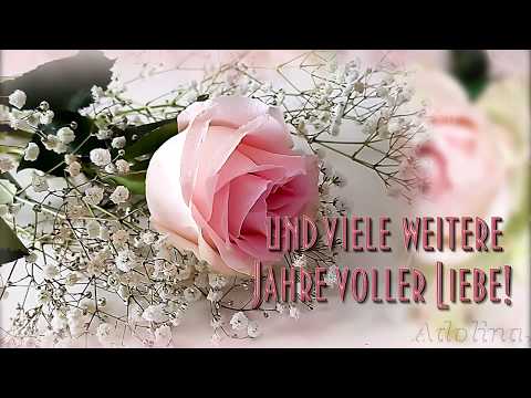Die beste  Glückwünsche  zur Rosenhochzeit ! Ehejubiläum...Hochzeitstag...