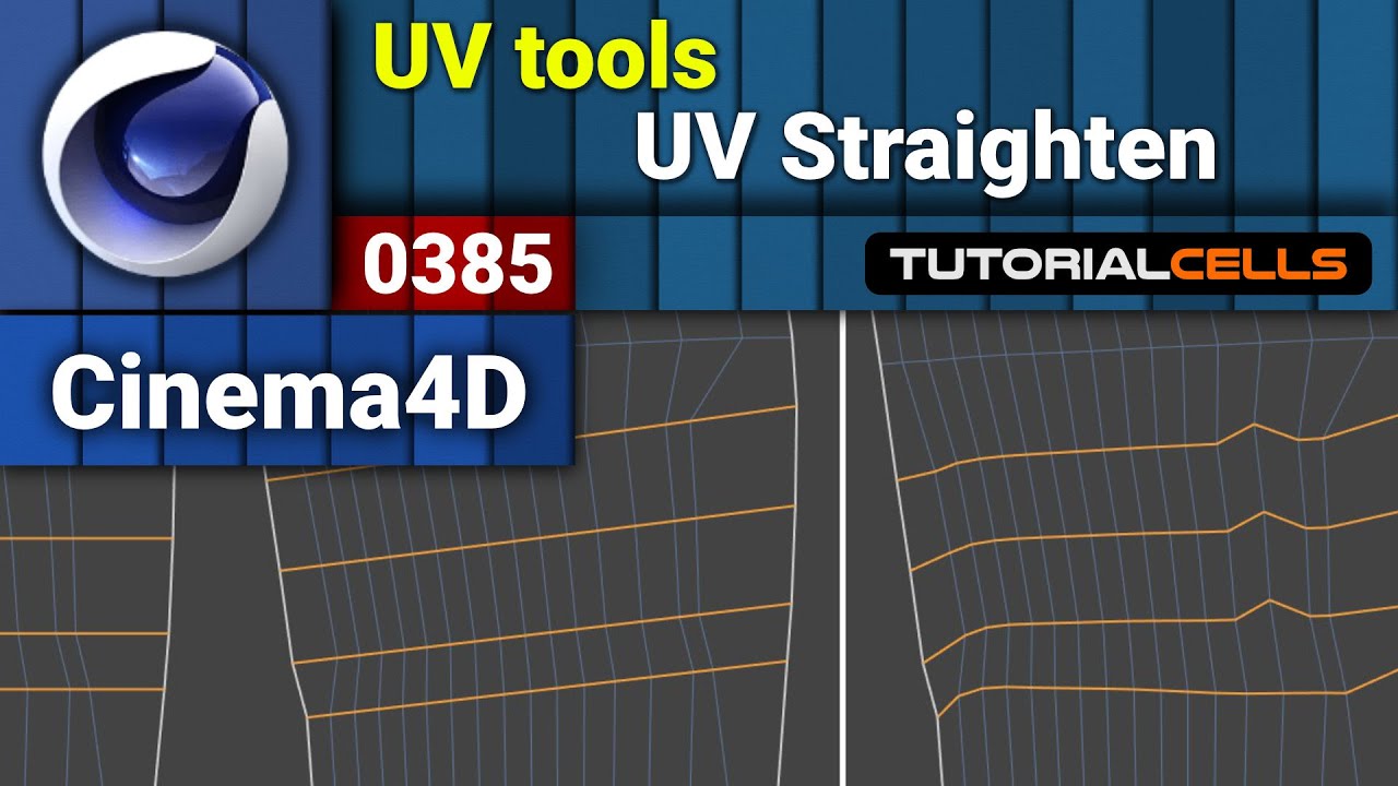 0385. UV tools ( UV Straighten ) in cinema 4d - YouTube
