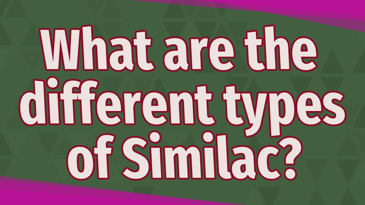 What are the different types of Similac? - YouTube