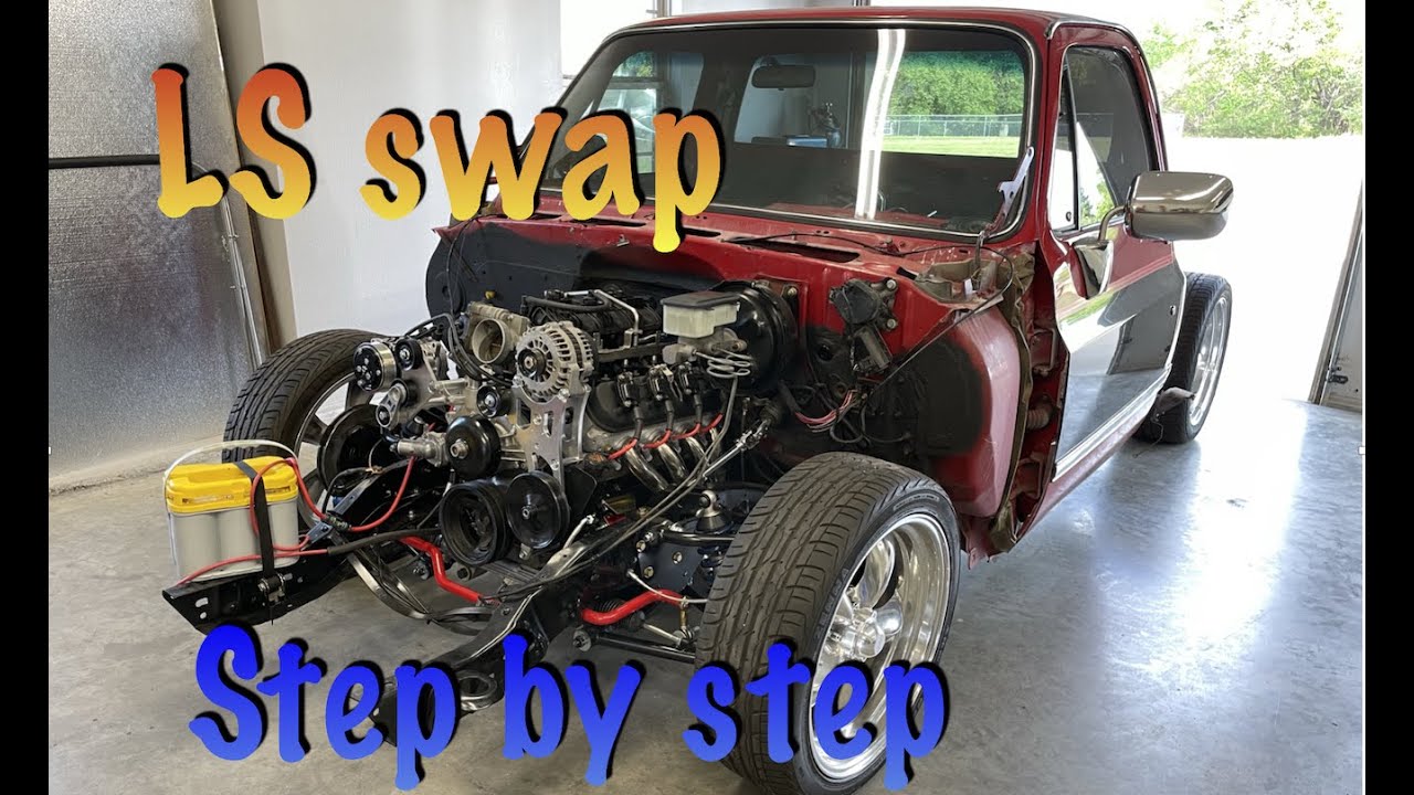 New Square Body Build Part 8: LS install step by step - YouTube