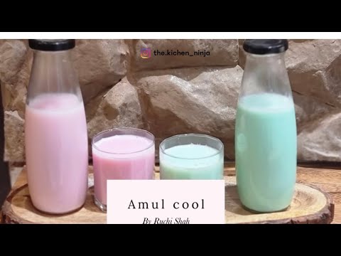 Amul cool // pista & rose// milk // yummy// homemade// jain recipe// By ...