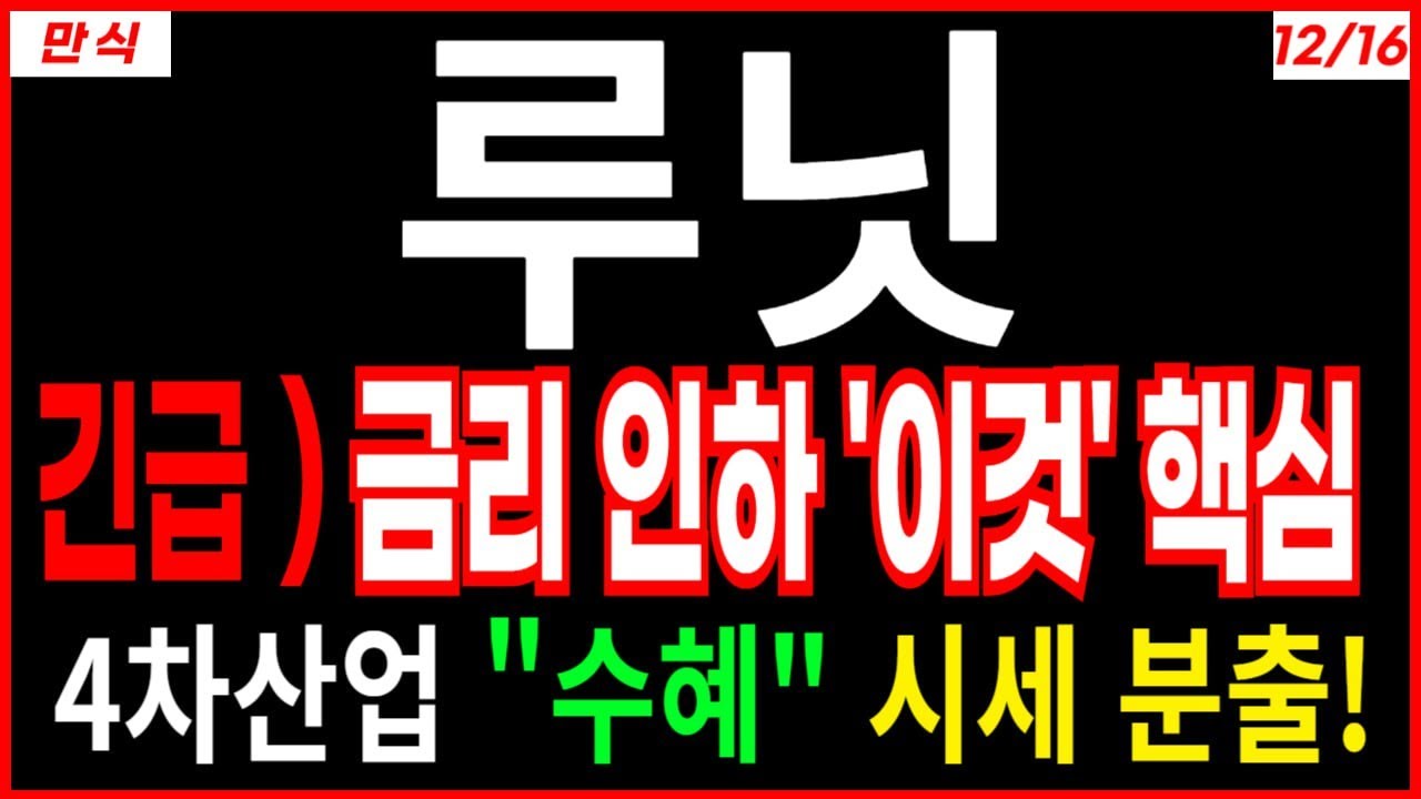 루닛 긴급 금리인하 이것 핵심🔥4차산업 수혜 시세 분출 Ai의료 핵심 트럼프관련주 급등주 Ai관련주 대장주 주가 주가