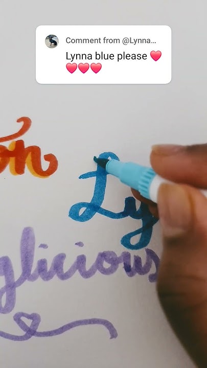 Writing Your Name In Cursive Calligraphy Lynna 💙🩵 Calligraphy