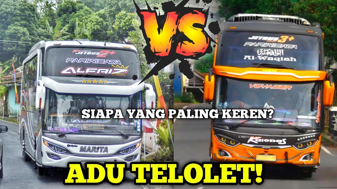 Perang Telolet Basuri Bus Marita AlFAIZ vs Bus Kalebas Al-Waqiah - YouTube