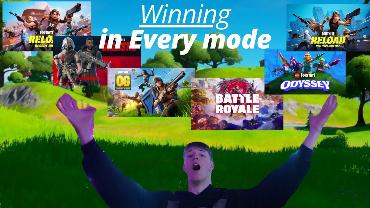 WINNING in EVERY SINGLE Fortnite MODE!!! - YouTube