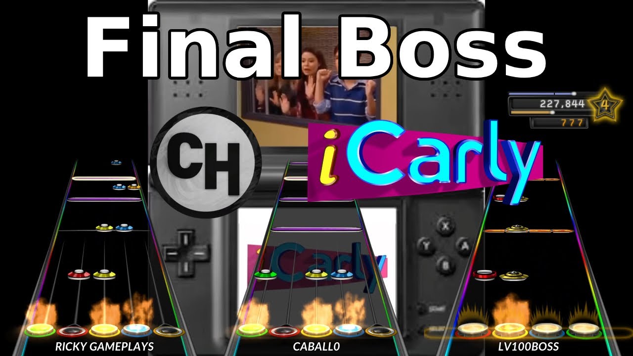 iCarly (DS) "Final Boss" Clone Hero guitar, bass, drums - YouTube