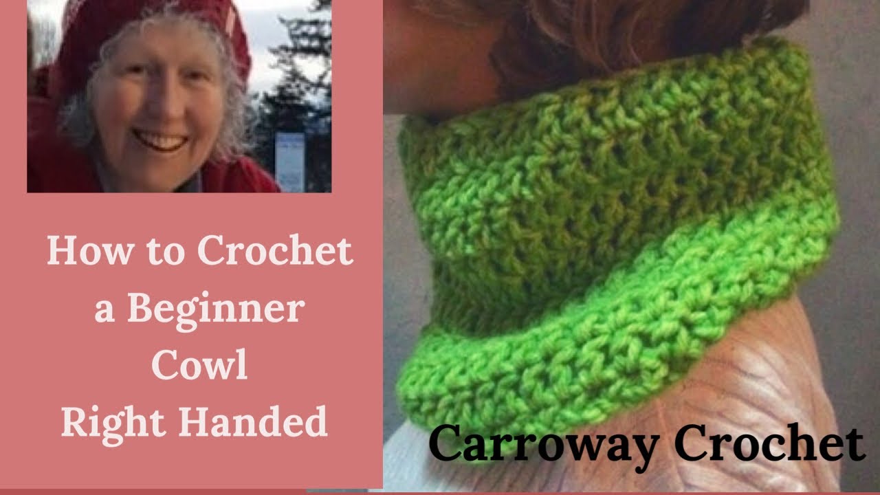 Easy Crochet Cowl: How to Crochet a Beginner Cowl: Right handed - YouTube