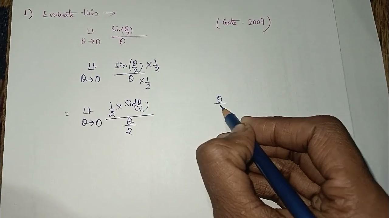 Limit Lec 18 Gate 2007 | Previous year GATE Question - YouTube