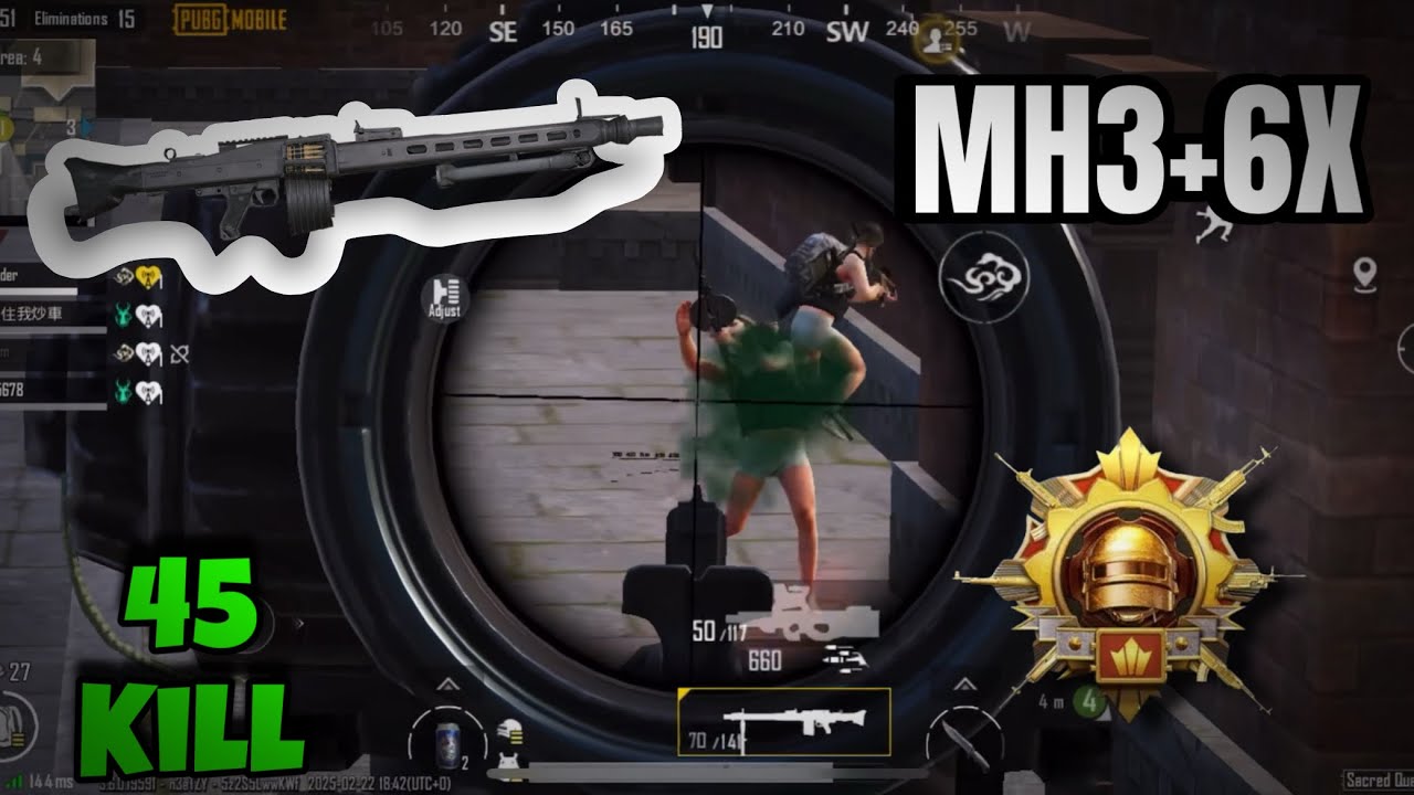 Solo vs Squad Domination | 45 Kills with MG3 + 6x Scope | Insane PUBG ...