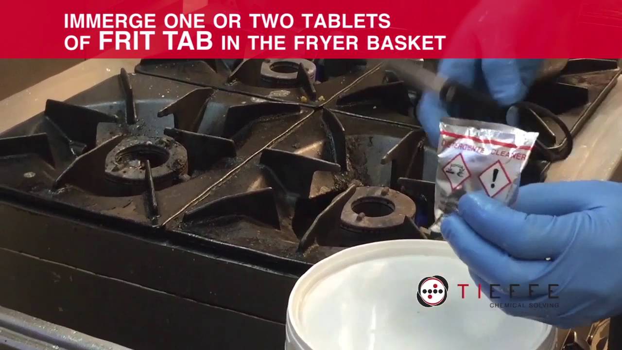 Fryers maintenance with FRIT TAB _ TIEFFE chemical solving - YouTube